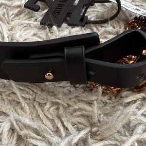 Ardene | Accessories | Ardene Black Belt With Gold Chain | Poshmark